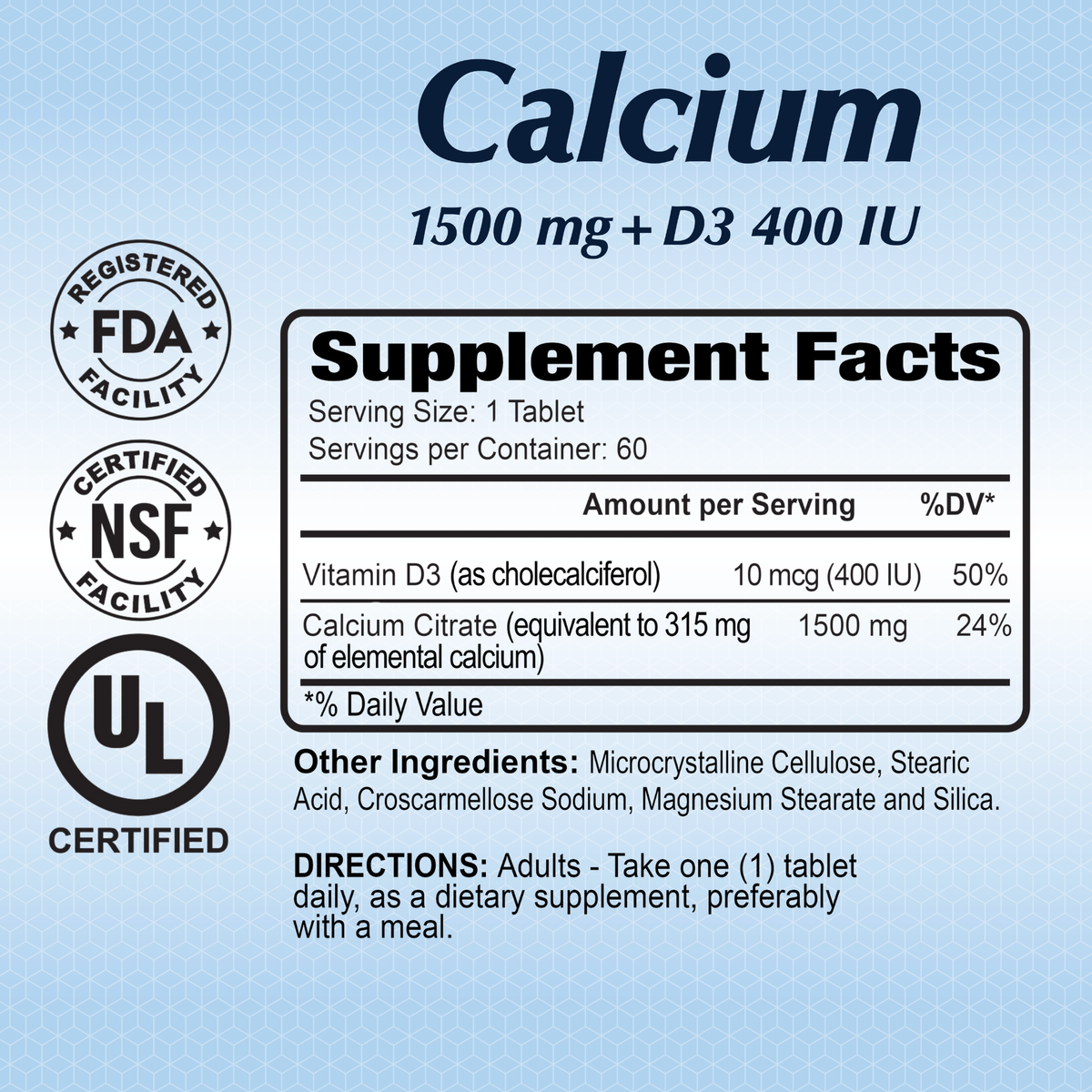 Calcium with Vitamin D - 100 Tablets – Alfa Vitamins Store