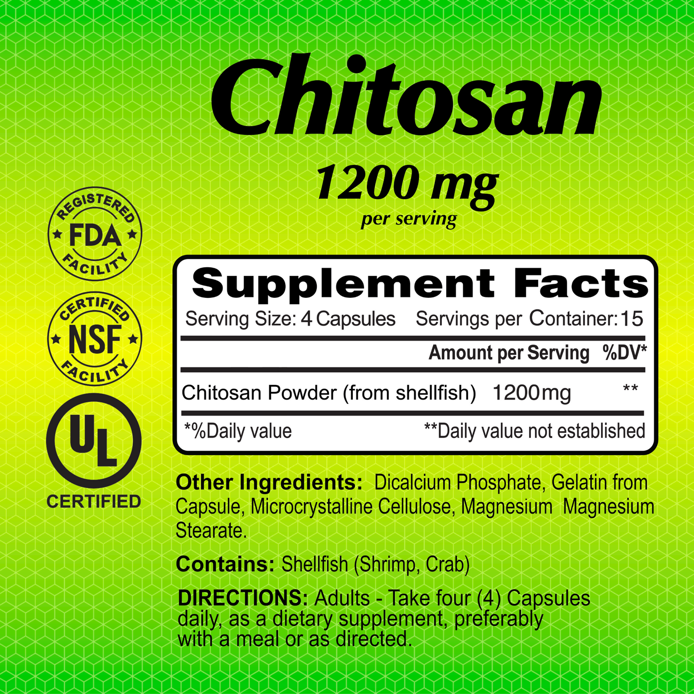Chitosan 1200 mg - 60 capsules – Alfa Vitamins Store