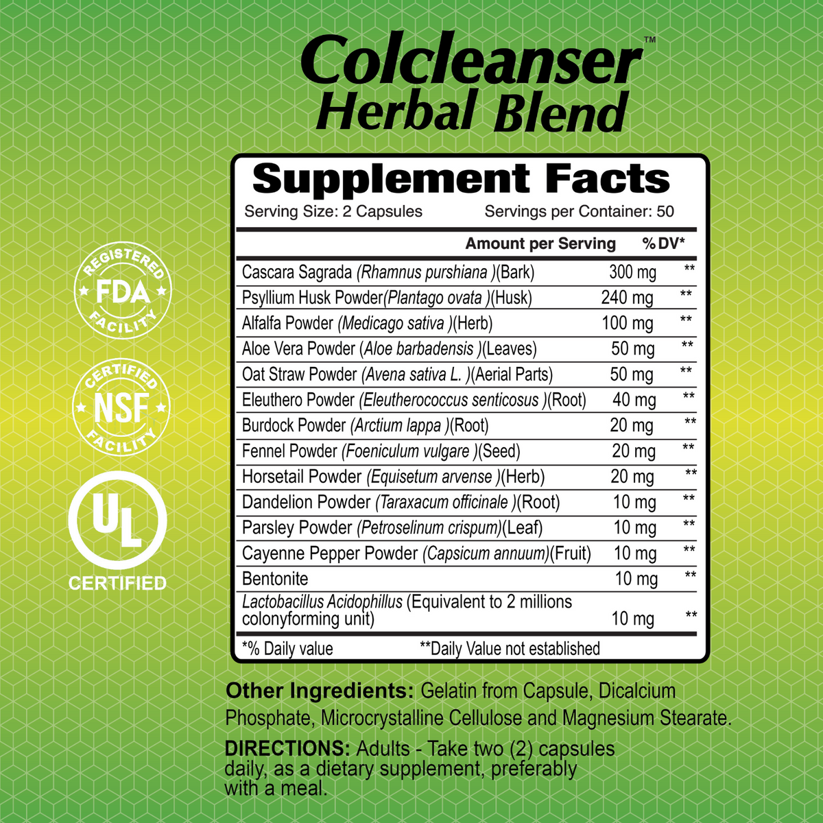 Colcleanser - 100 capsules – Alfa Vitamins Store