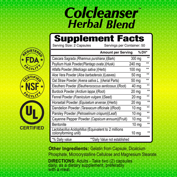 Colcleanser - 100 capsules – Alfa Vitamins Store