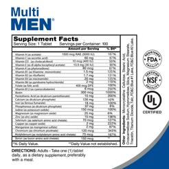 Multi Men 100 Tabs / Supplements for Men – Alfa Vitamins Store