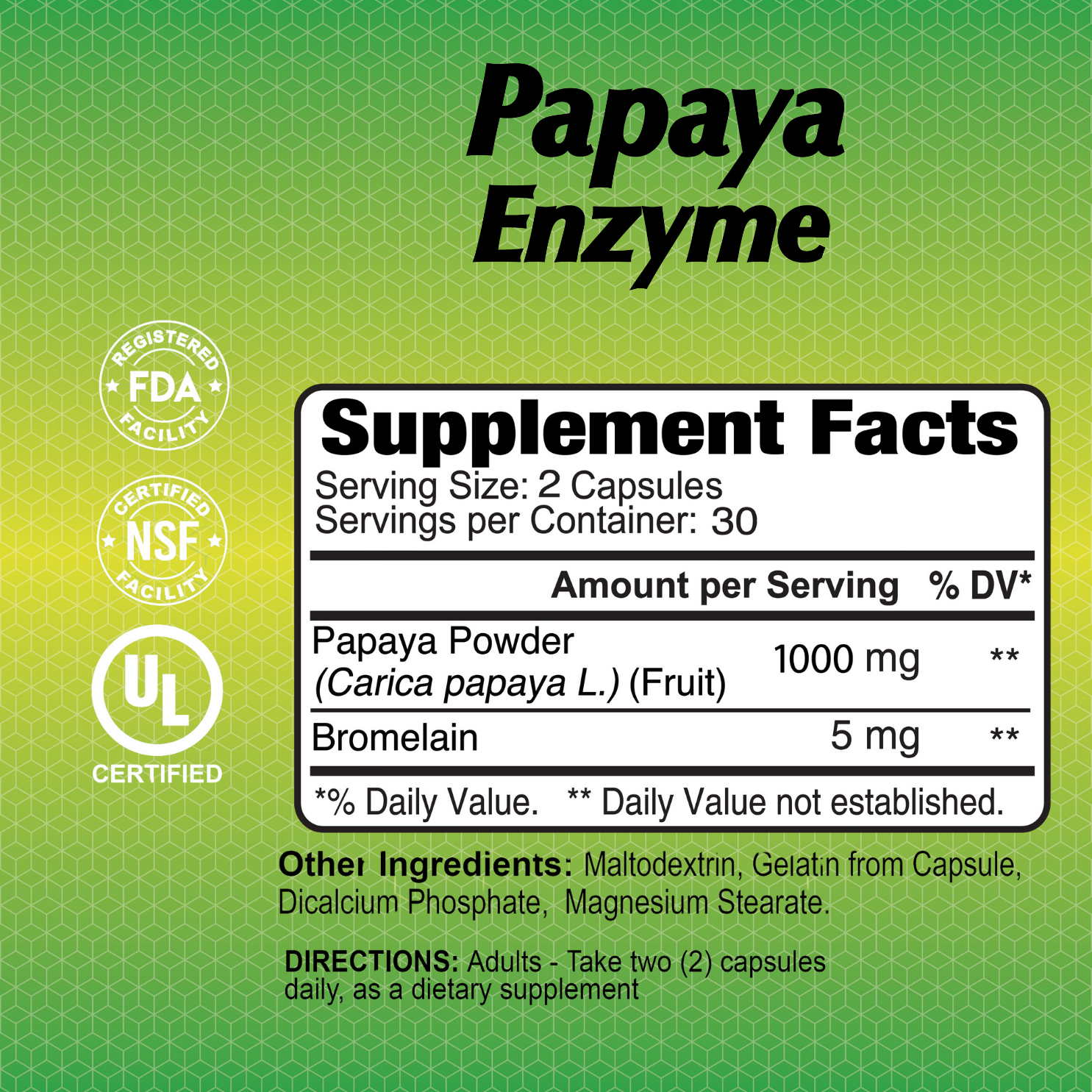 Papaya Enzyme / Natural Digestive Enzymes Supplement – Alfa Vitamins Store