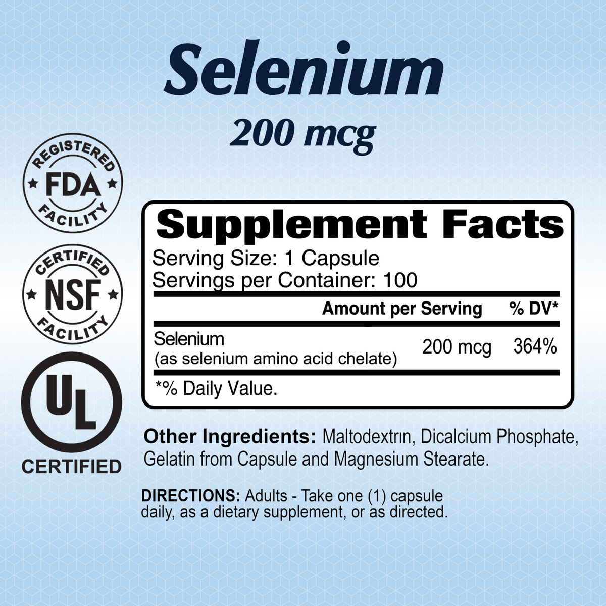 Selenium Supplement / Immune Support – Alfa Vitamins Store