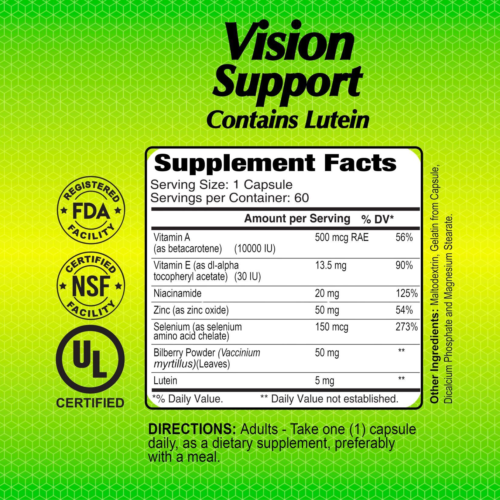 Vision Support / Eye Formula / Bilberry Lutein – Alfa Vitamins Store