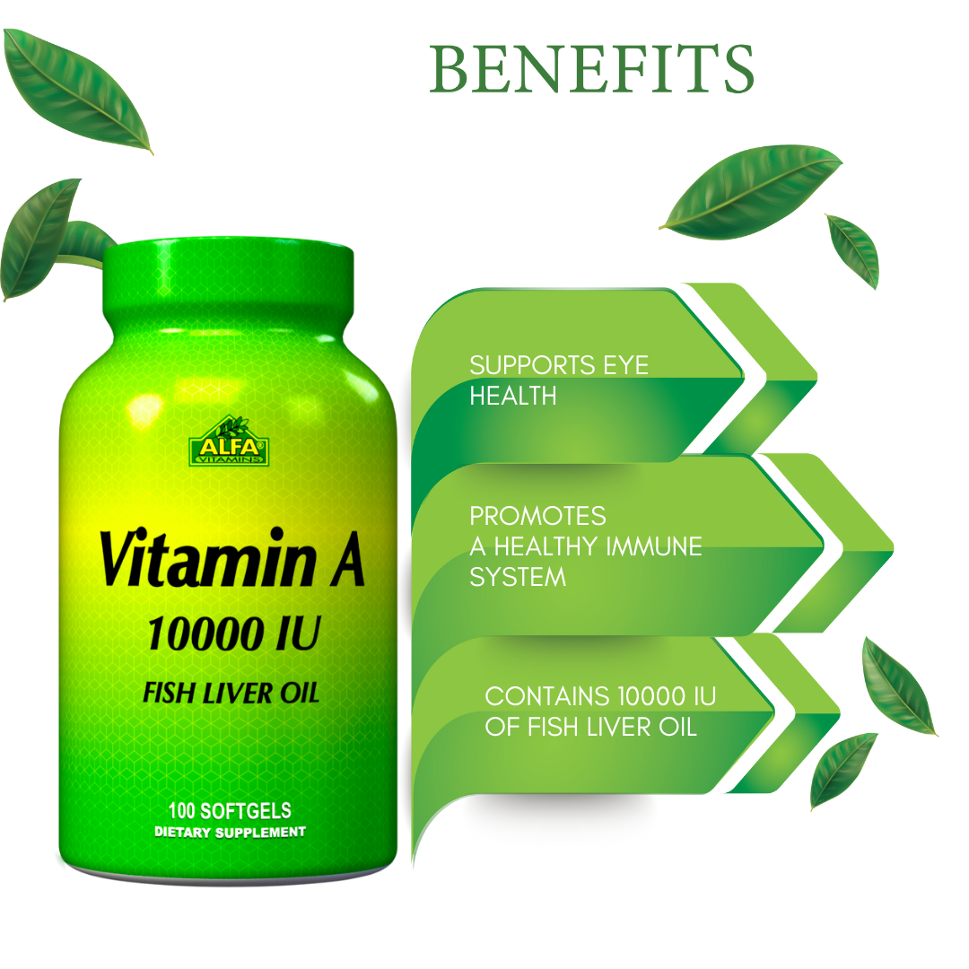 10000 IU Vitamin A / Fish Liver Oil – Alfa Vitamins Store