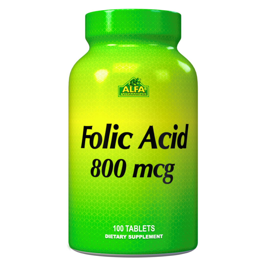 Folic Acid Tablets / 800 mcg – Alfa Vitamins Store