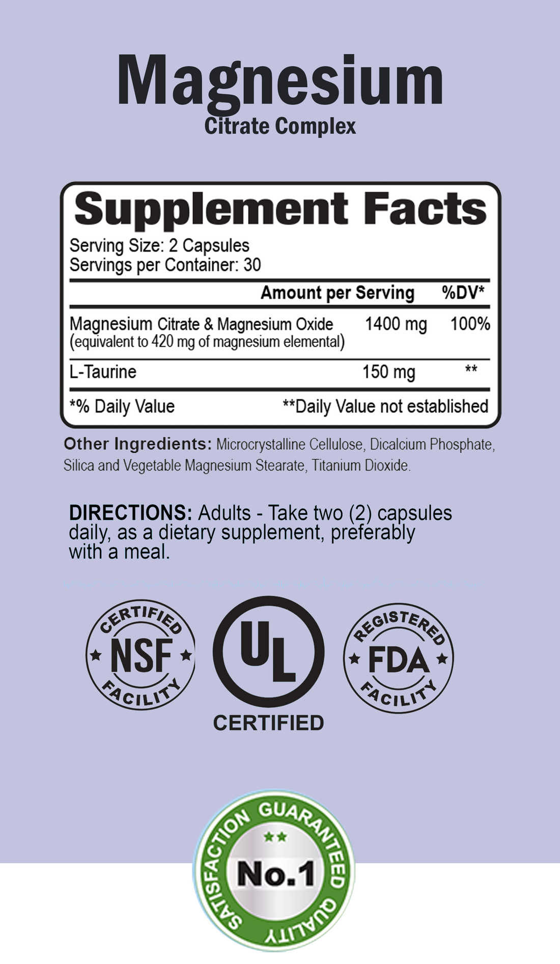 Magnesium Citrate Complex 1400 mg - 60 Capsules – Alfa Vitamins Store
