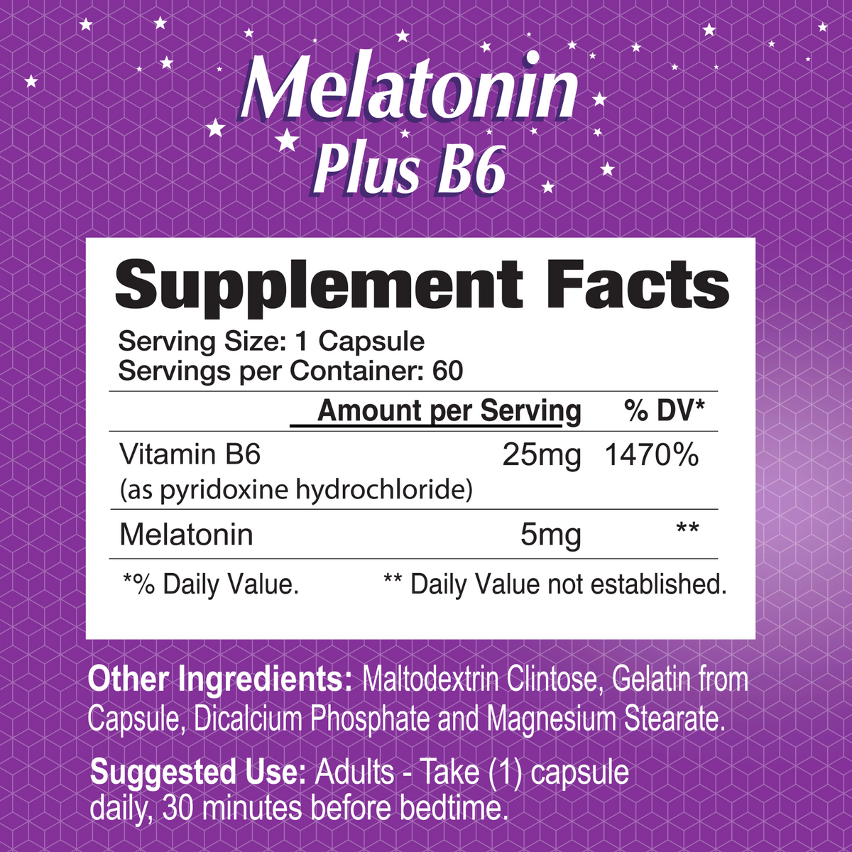 Melatonin 3mg / Plus B-6 – Alfa Vitamins Store