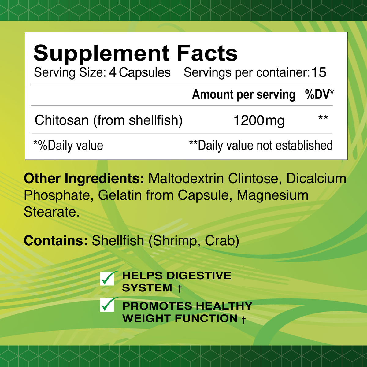 Chitosan 600 mg - 60 capsules – Alfa Vitamins Store