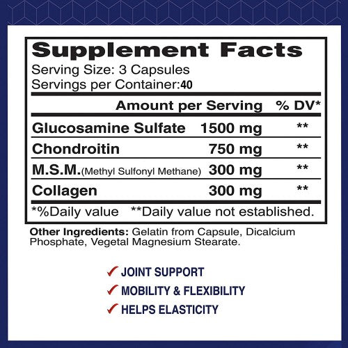 Alflexil® - Glucosamine Chondroitin -120 capsules – Alfa Vitamins Store
