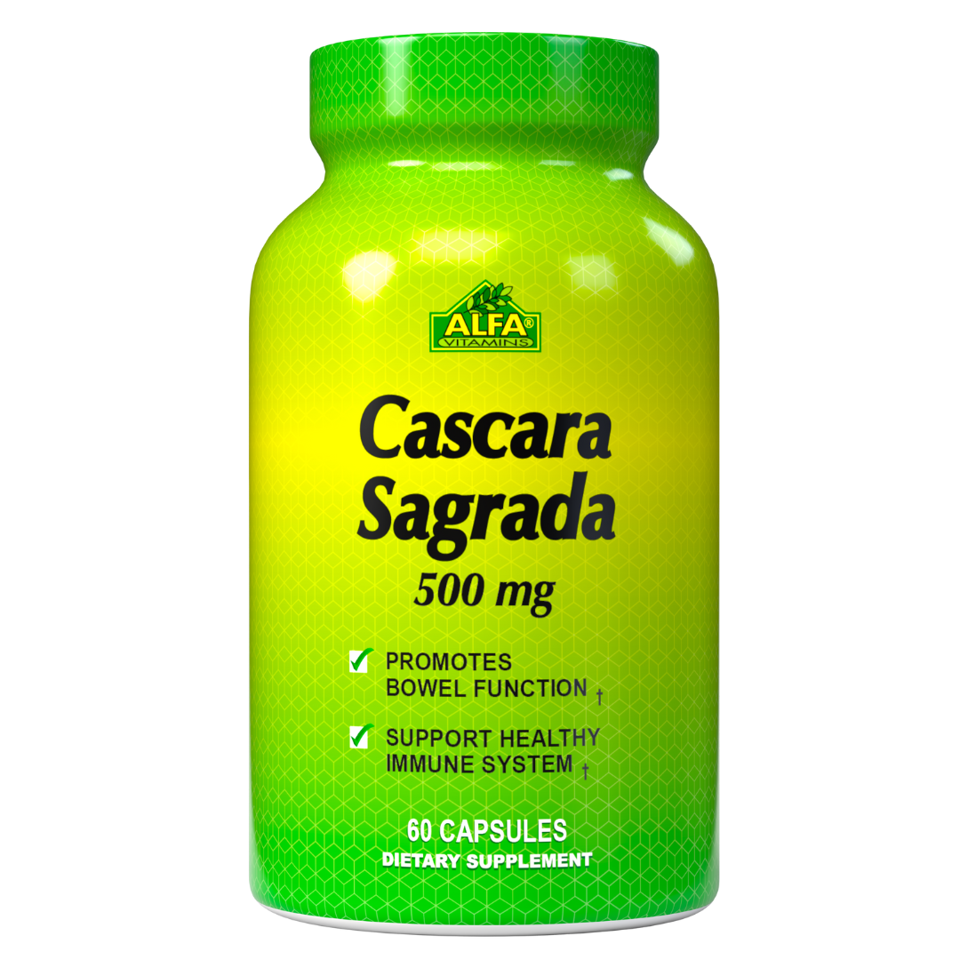 Cascara Sagrada 500 mg - 60 capsules – Alfa Vitamins Store