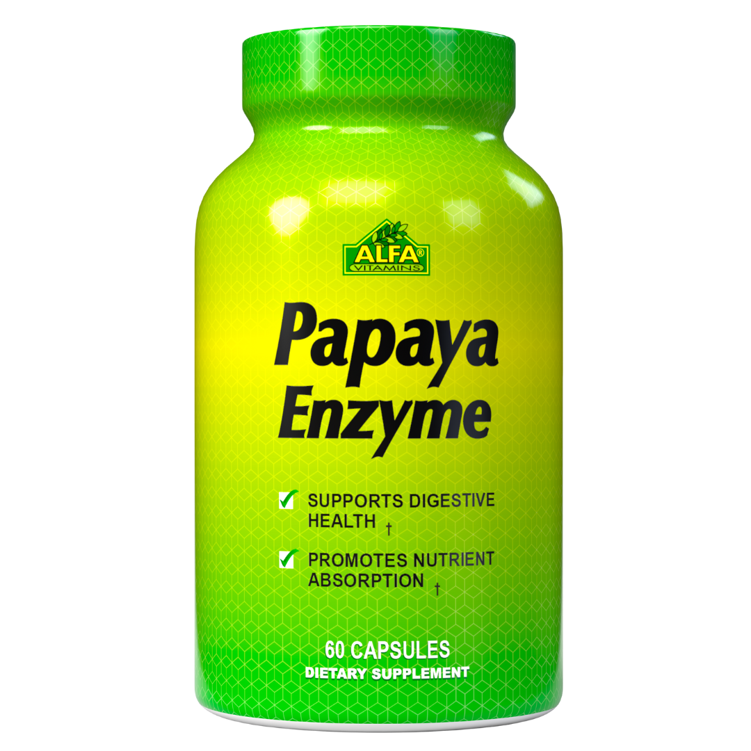 Papaya Enzyme / Natural Digestive Enzymes Supplement – Alfa Vitamins Store