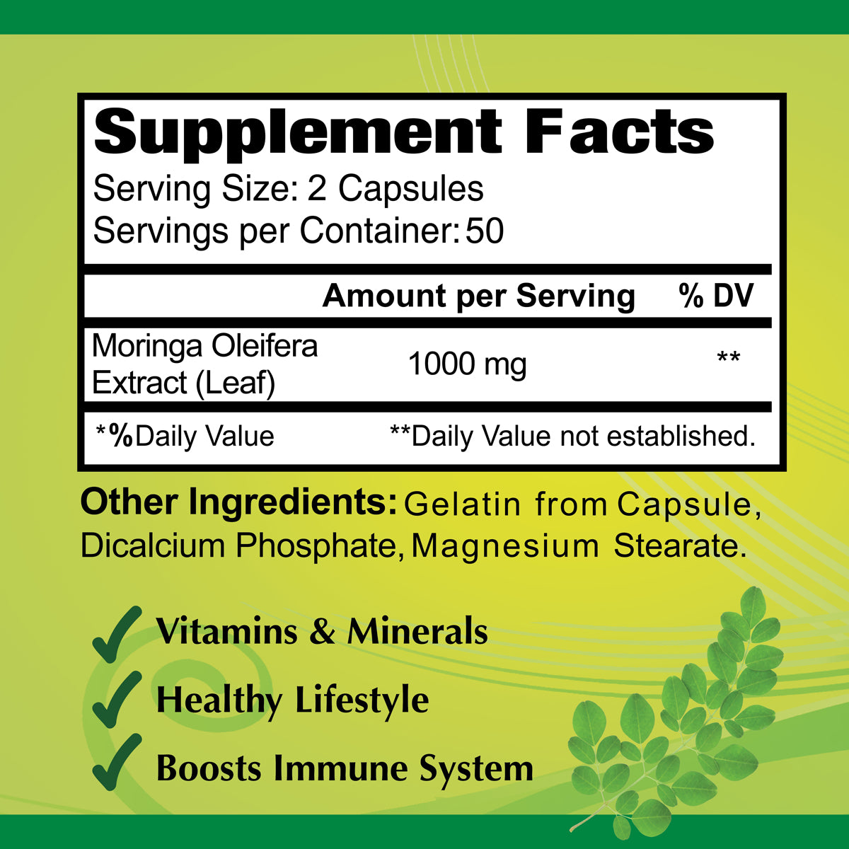 Moringa Capsules | Dietary Supplement – Alfa Vitamins Store