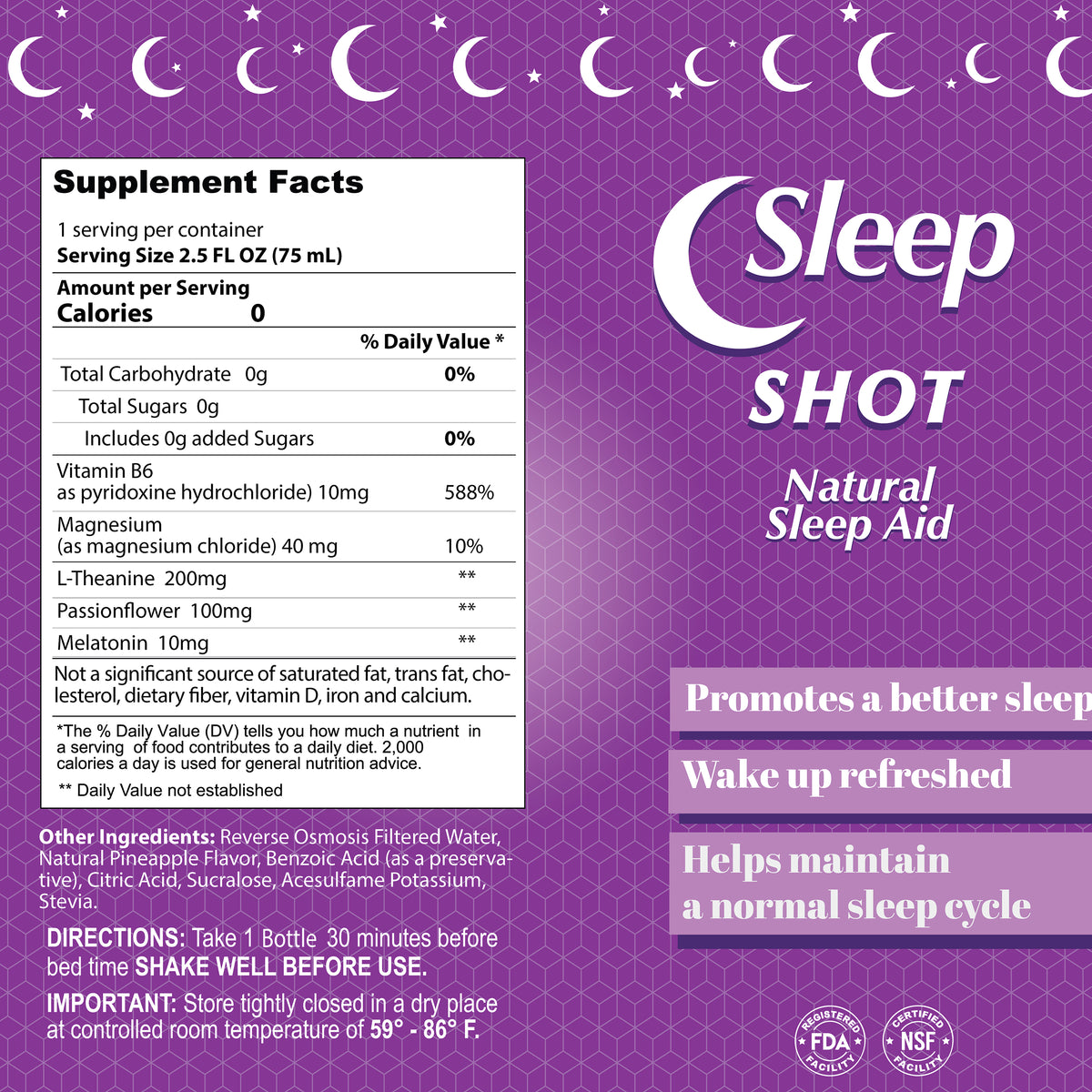 SLEEP – SHOT 2.4 fl. Oz. 20 Pack – Alfa Vitamins Store